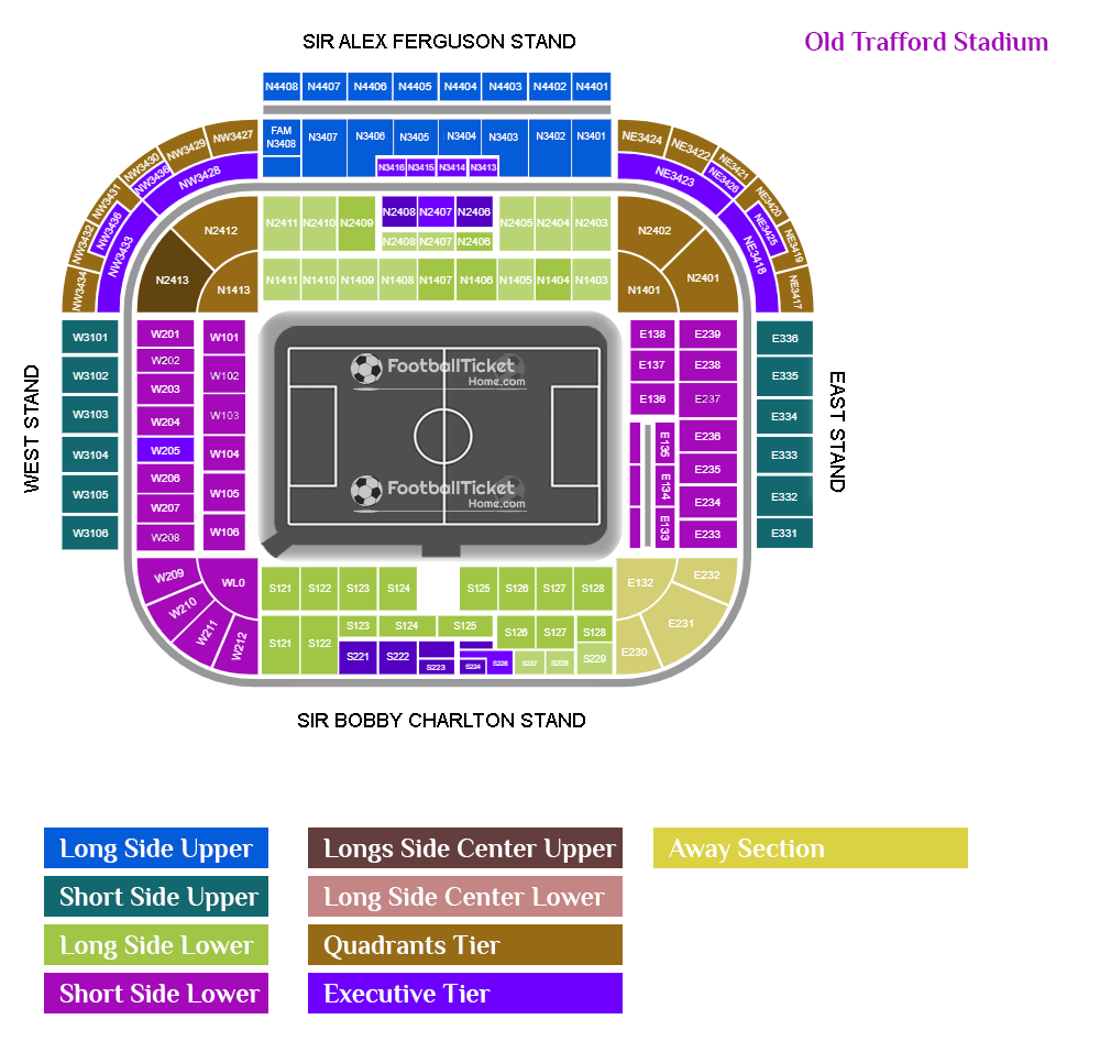 Man United Stadium Seating Plan